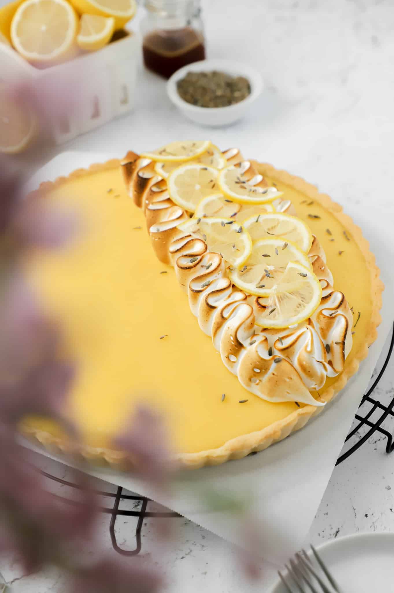 Bright and Zesty Lemon Lavender Tart | 12 Kitchens